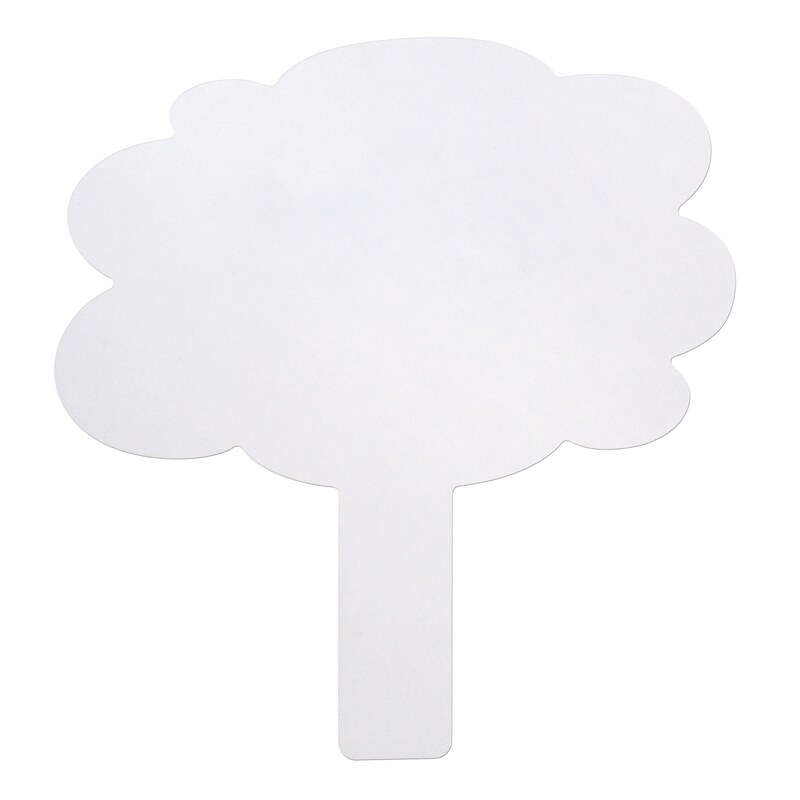 Quick Response Paddle Whiteboard, 2-Sided, Plain/Plain, 9" X 9-1/2", 25 ...