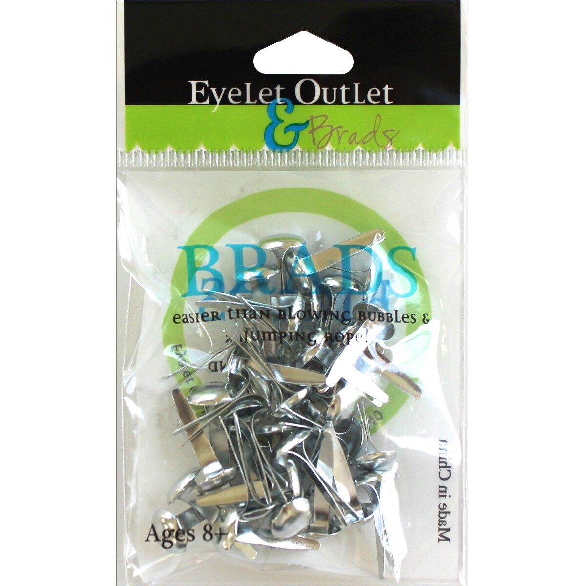Eyelet Outlet Round Brads 8mm 40/Pkg-Silver | Michaels