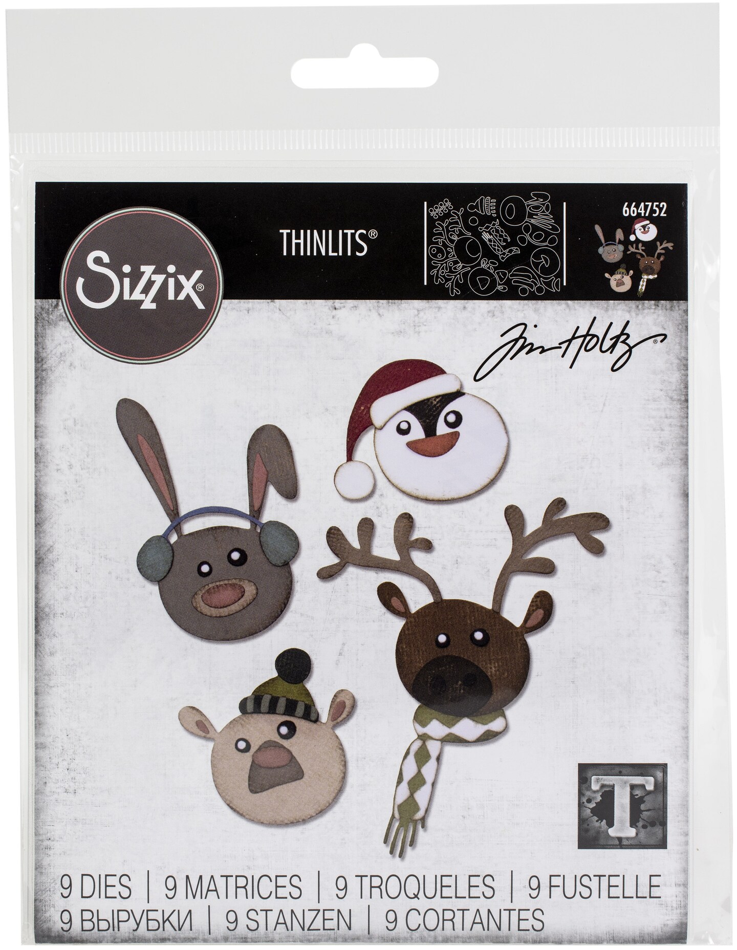Sizzix Thinlits Dies By Tim Holtz 9/Pkg-Winter Critters | Michaels