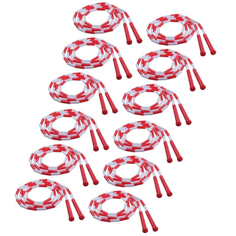 Plastic Segmented Jump Rope 7', Red & White, Pack of 12 | Michaels