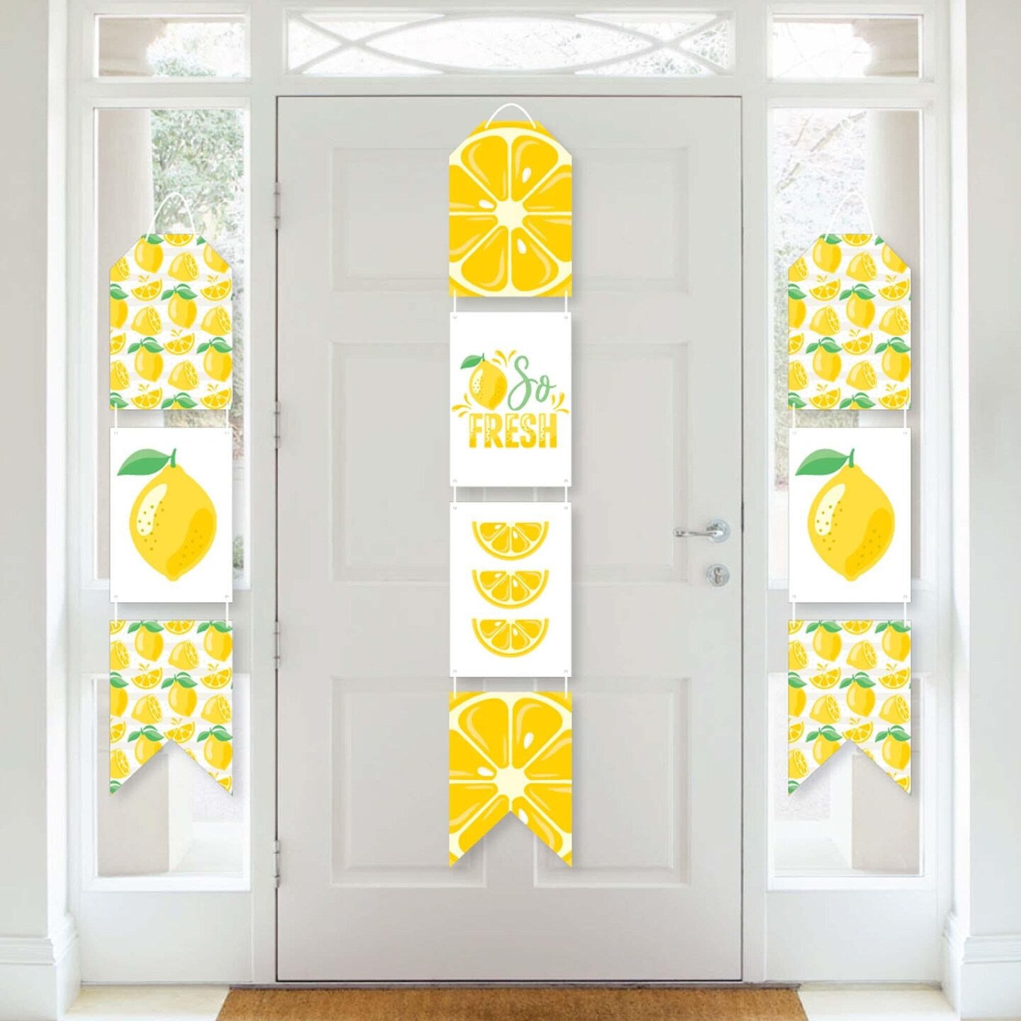 Big Dot of Happiness So Fresh - Lemon - Hanging Vertical Paper Door ...