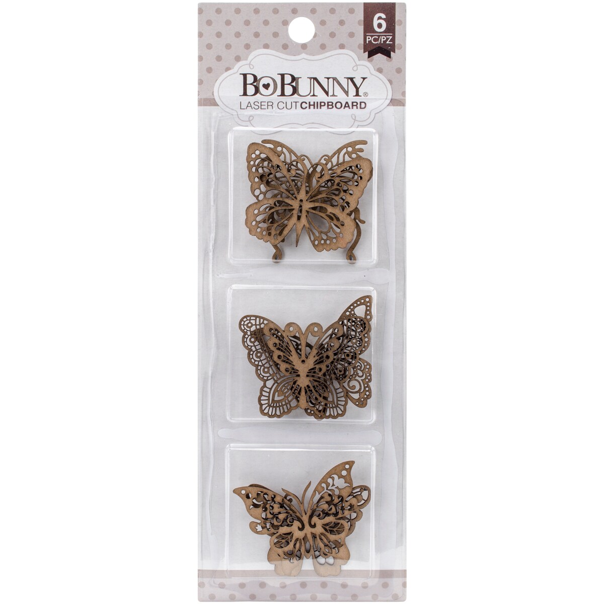 BoBunny Laser-Cut Chipboard Shapes 6/Pkg-Butterflies, 6/Pkg | Michaels