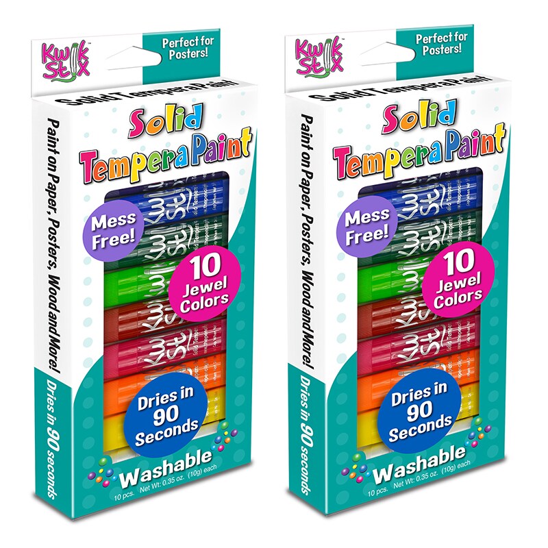 Solid Tempera Paint, Jewel Tones, 10 Per Pack, 2 Packs | Michaels