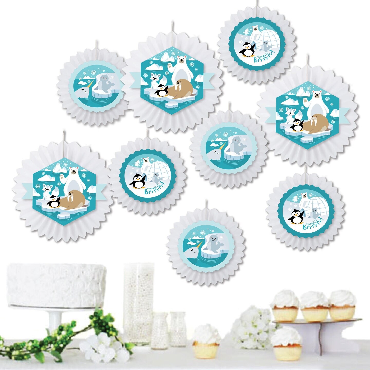 Big Dot of Happiness Arctic Polar Animals - Hanging Winter Baby Shower ...