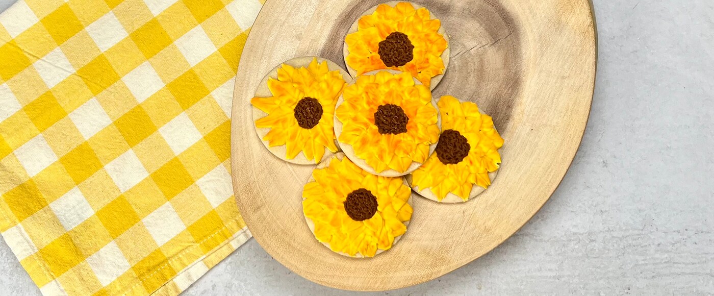 Sunflower Cookies with Satin Ice | Classes | Michaels