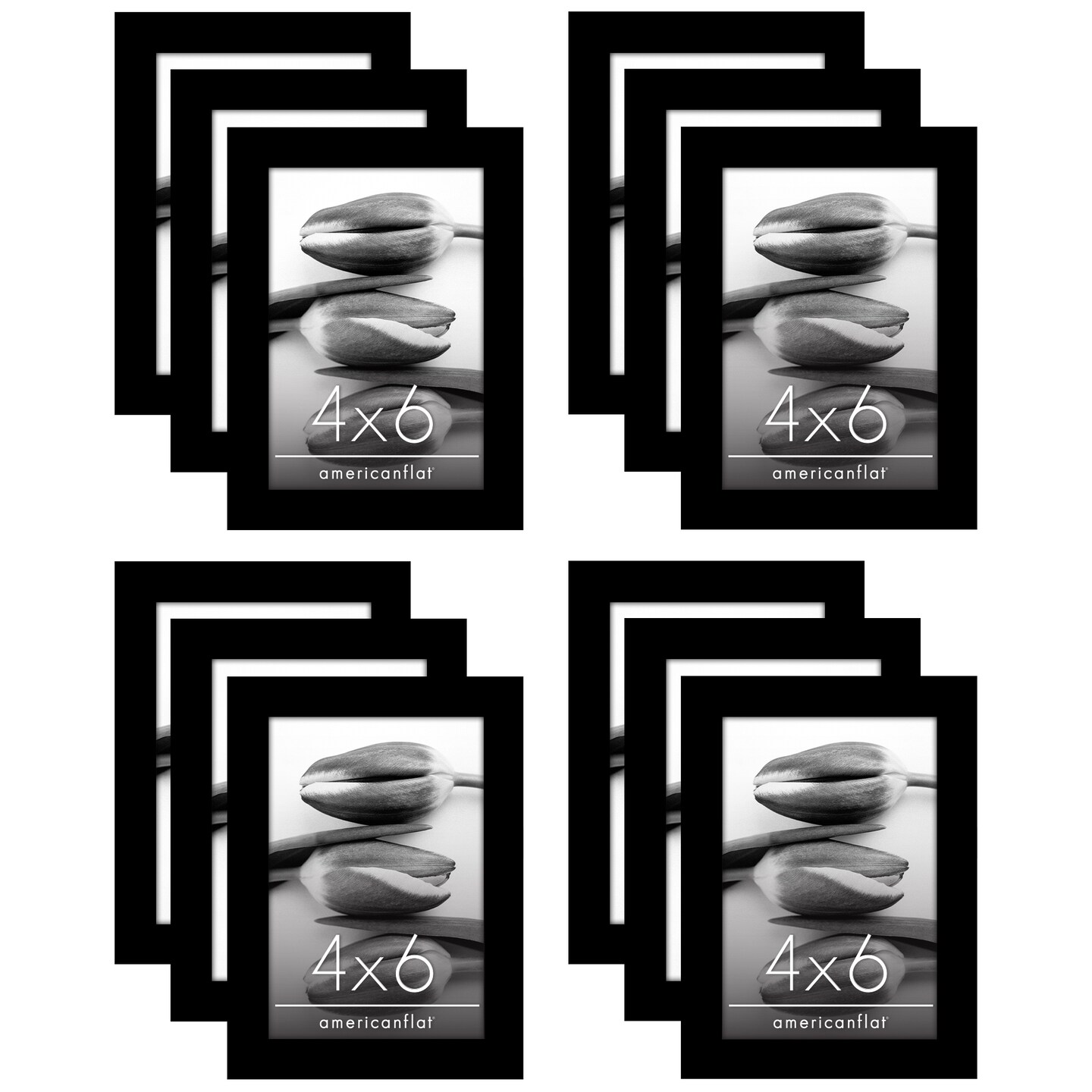 Americanflat Gallery Wall Picture Frames - Set of 12 - Picture Frame ...