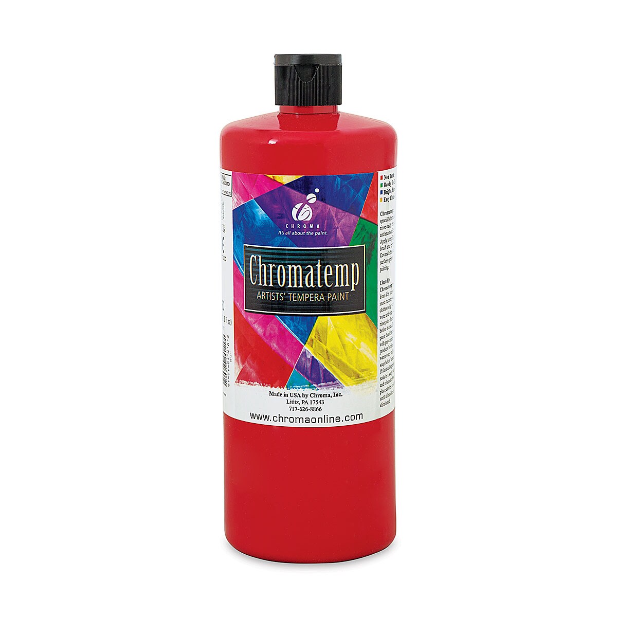 Chroma Chromatemp Artists' Tempera Paint -Red, Quart | Michaels