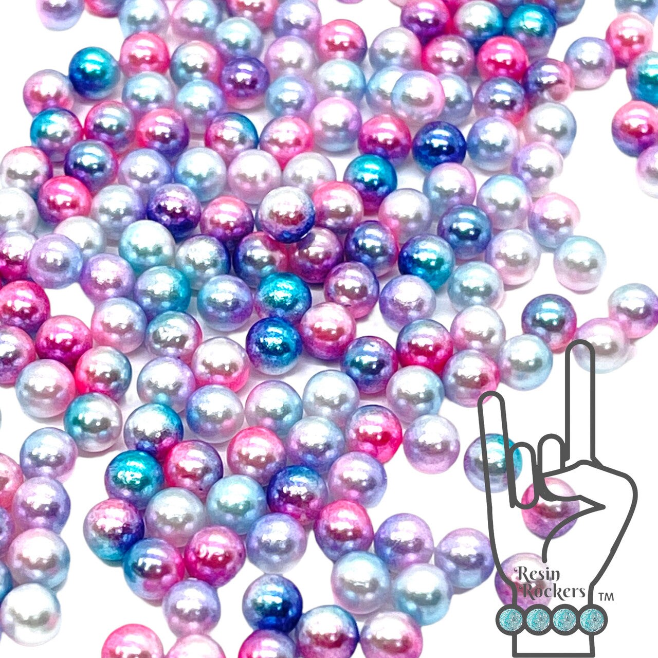 Purple Blue Pink Pearl Inclusions with No Hole for UV and Epoxy Resin ...