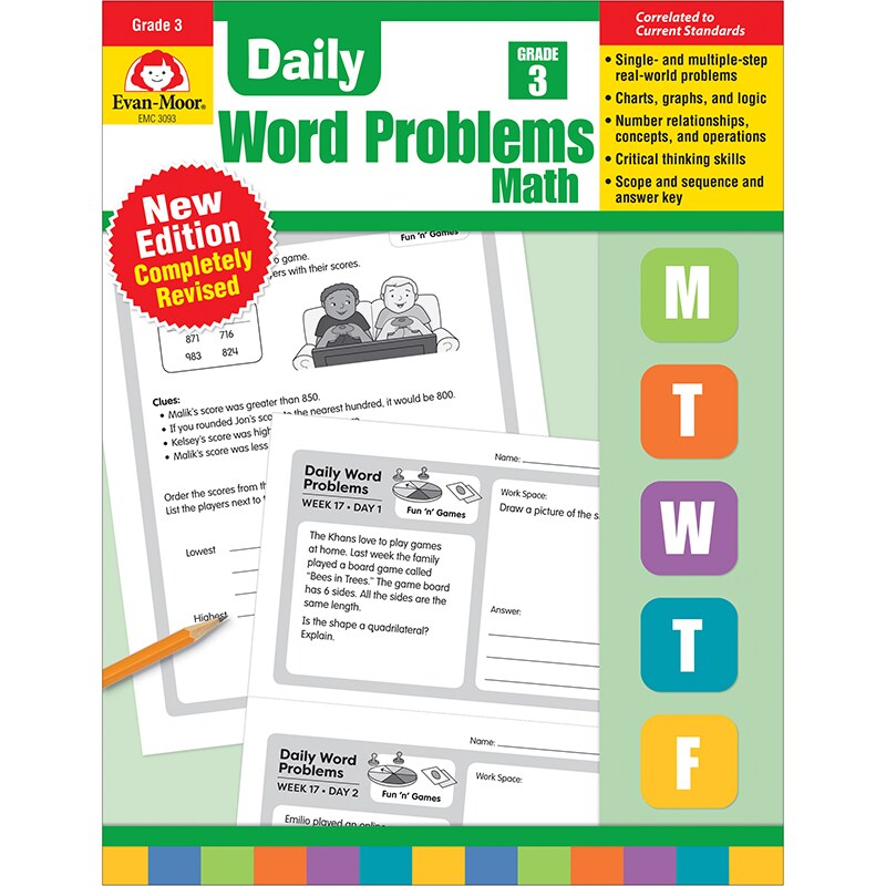Daily Word Problems Math, Grade 3 | Michaels