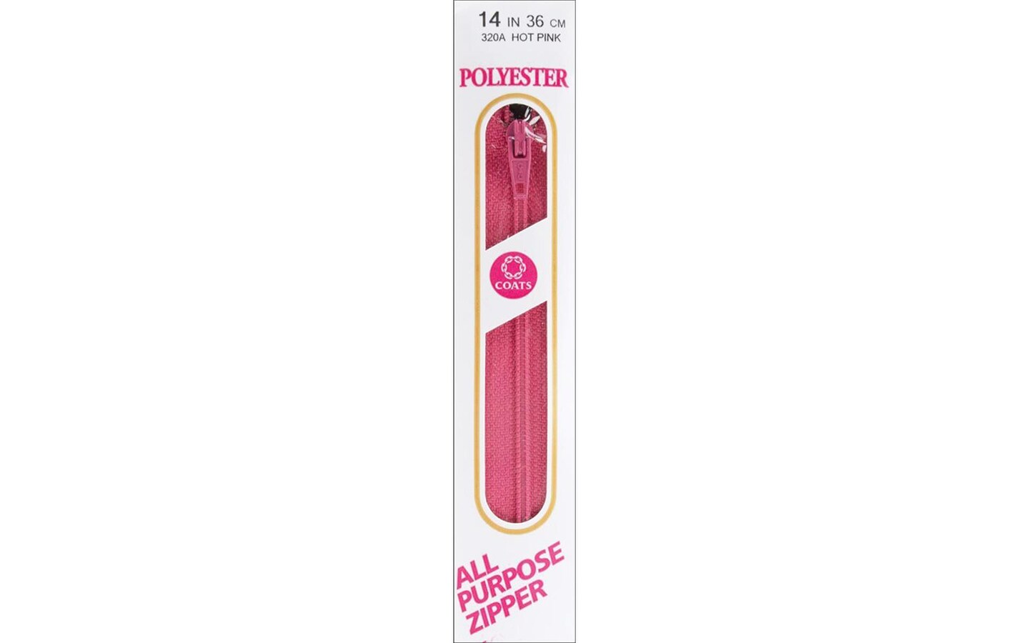 C&C Poly All Purpose Zipper 14" Hot Pink | Michaels
