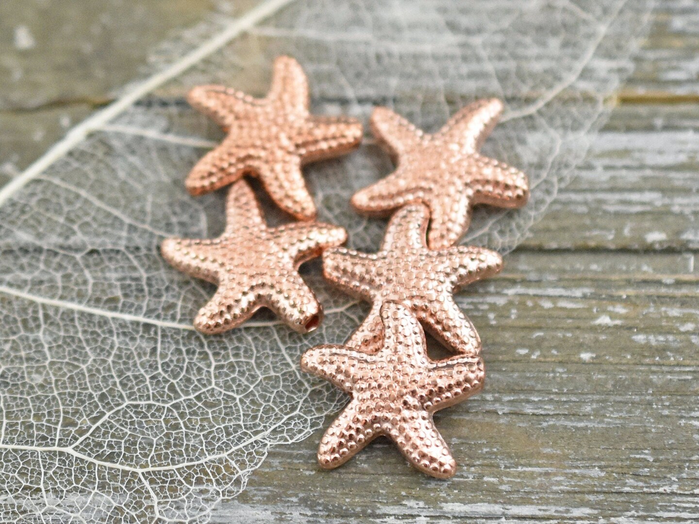 *20* 14x13mm Rose Gold Starfish Beads | Michaels