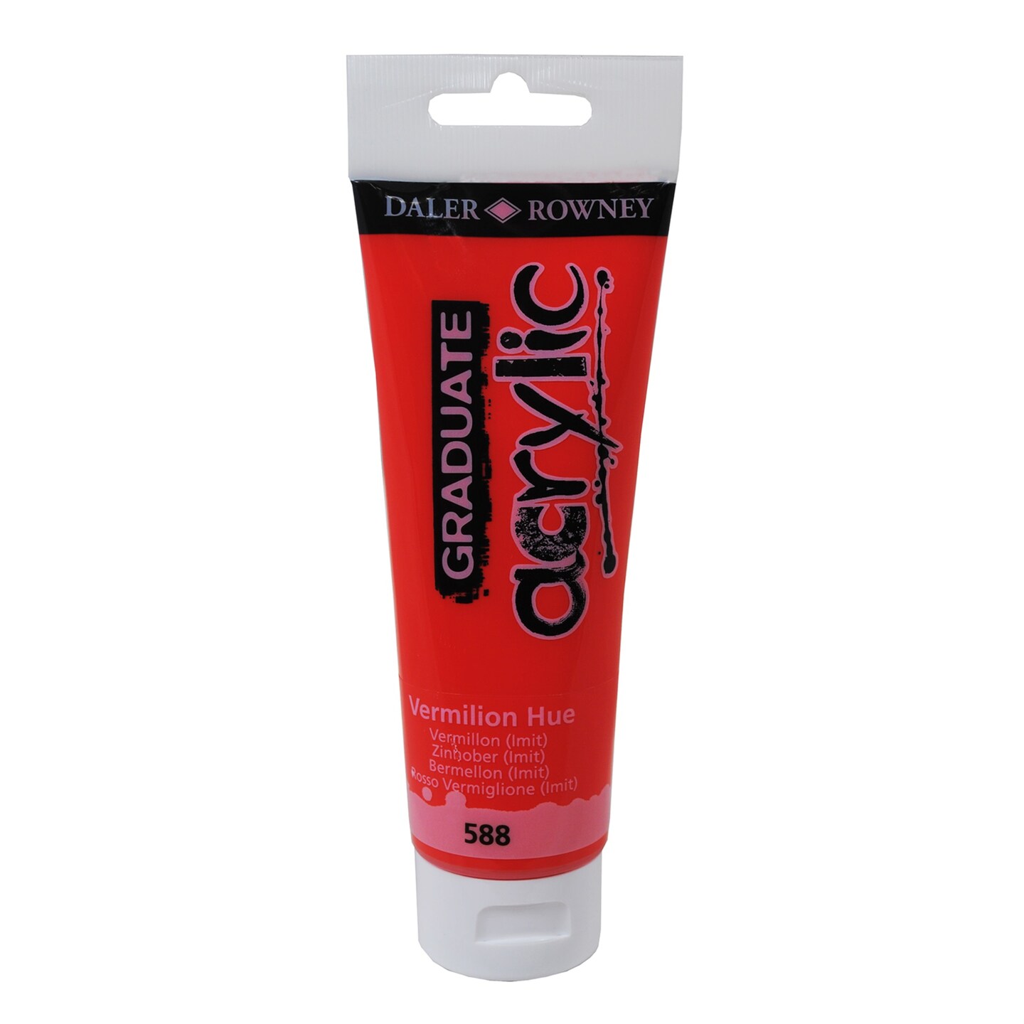 Daler-Rowney GA123120588 Graduate Acrylic Paint 120ml Vermilion Hue ...