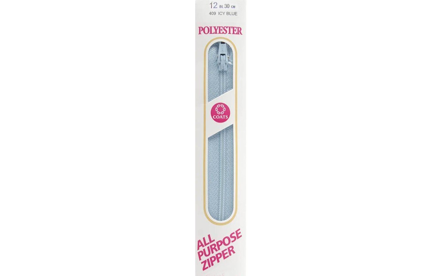 C&C Poly All Purpose Zipper 12" Icy Blue | Michaels