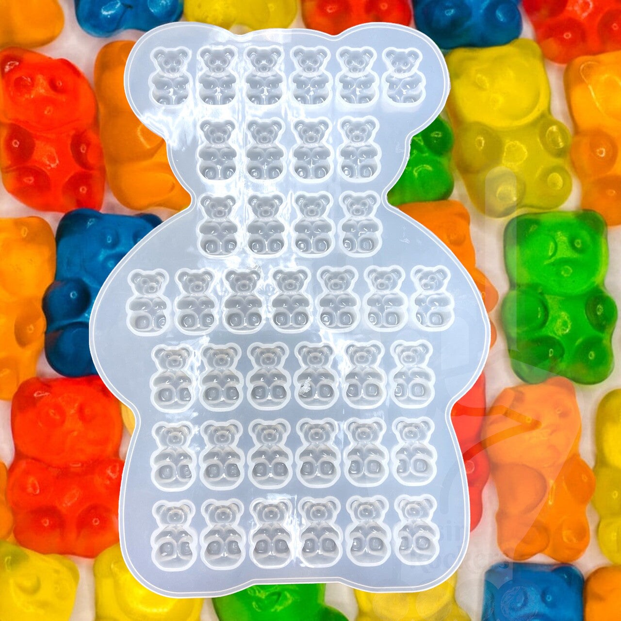 Giant Gummy Bear Silicone Mold 39 Count for UV or Epoxy Resin Art ...