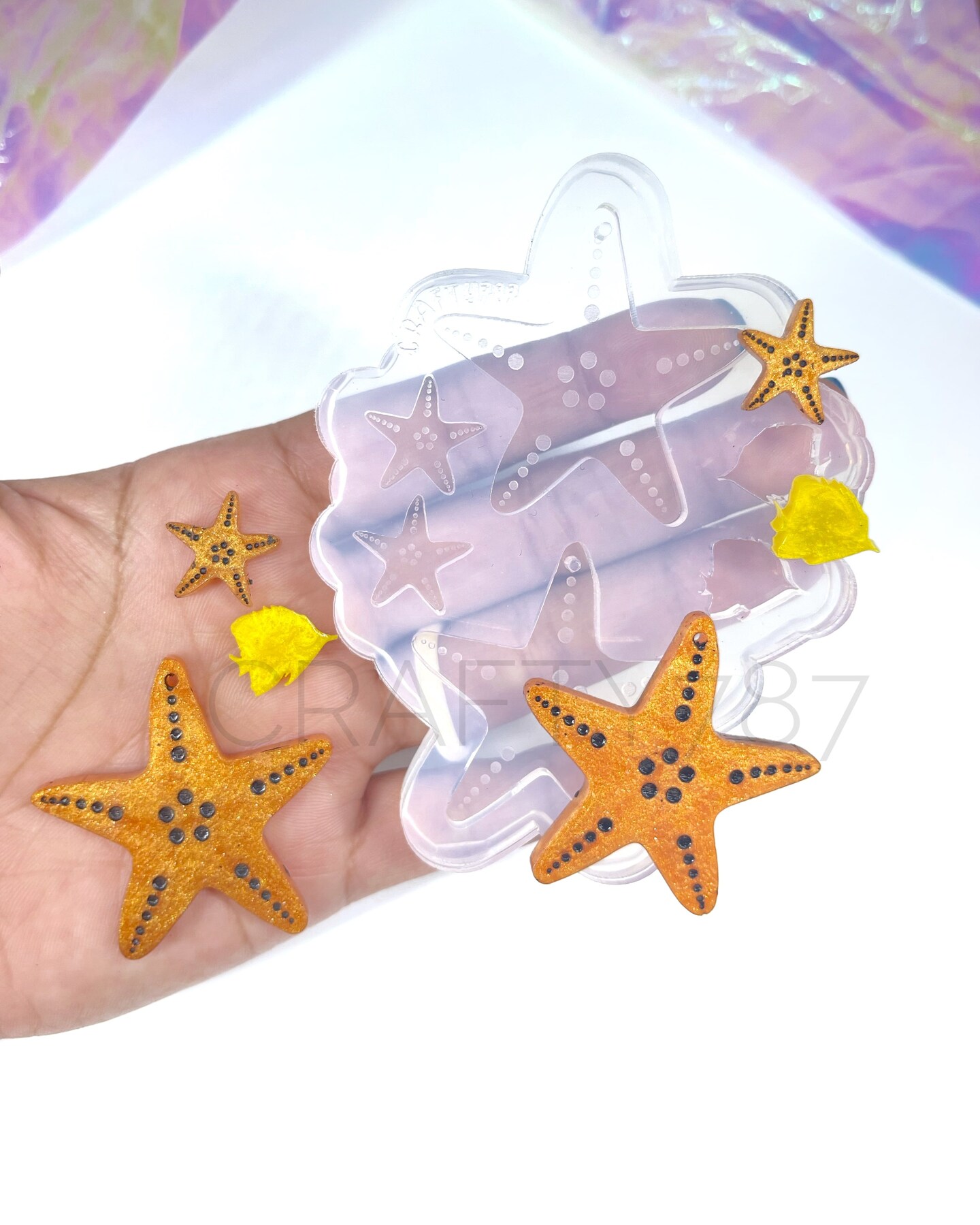 Starfish Dangle/Studs + Bonus Fish Studs Silicone Mold (C9) | Michaels