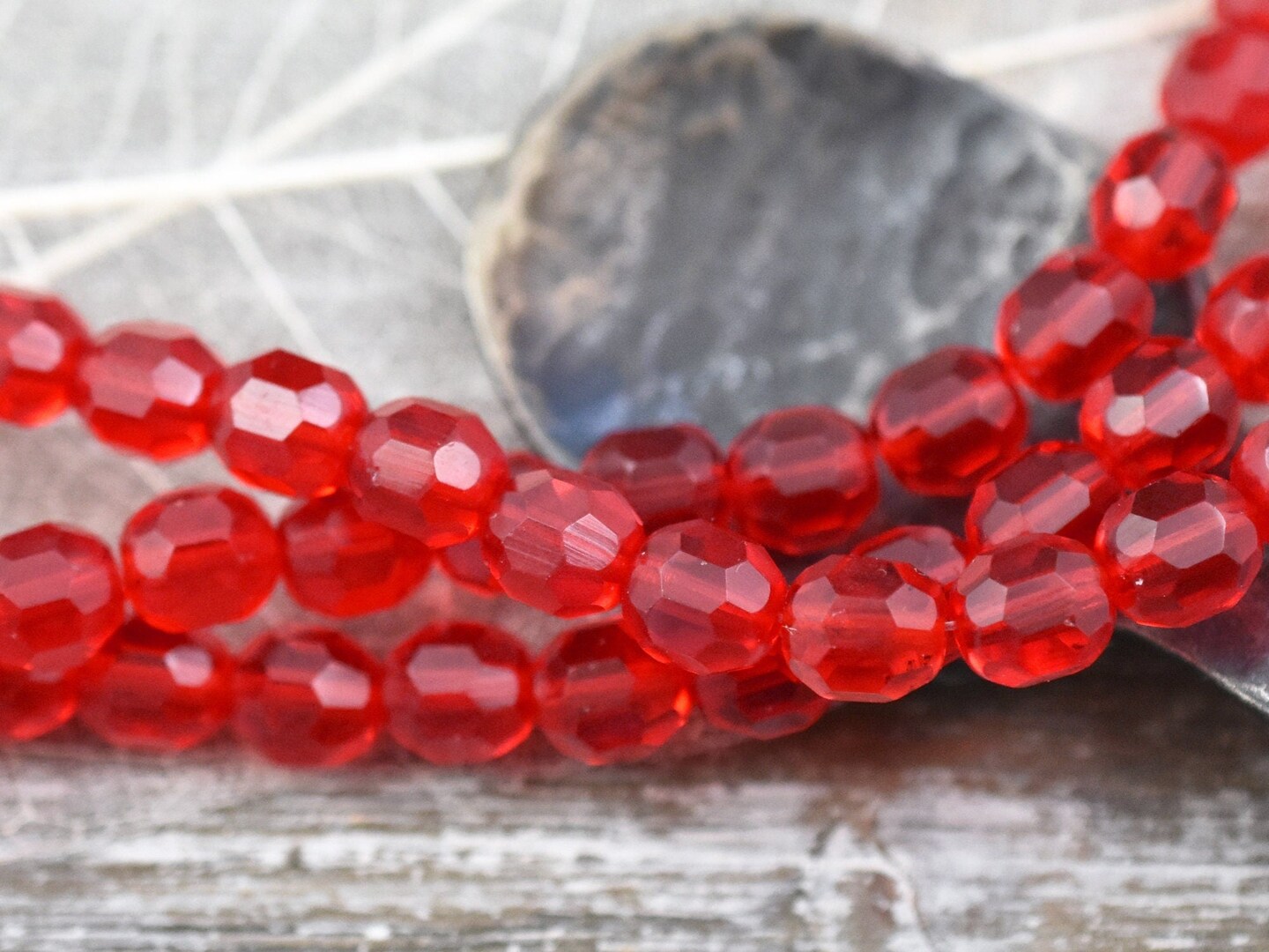 *15* 8mm Translucent Siam Red Firepolished Cathedral Beads | Michaels