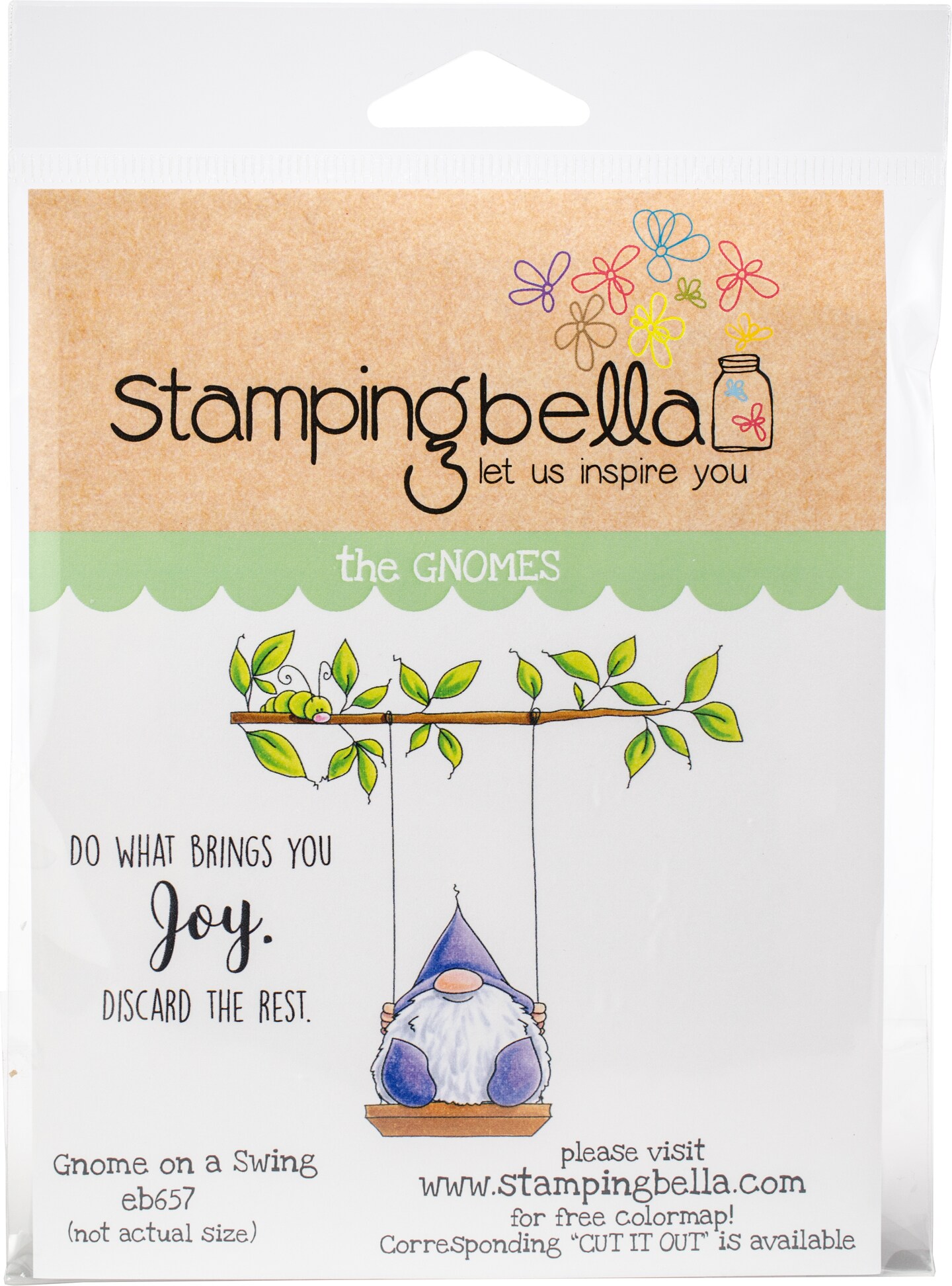 Stamping Bella Cling Stamps-Gnome On A Swing | Michaels