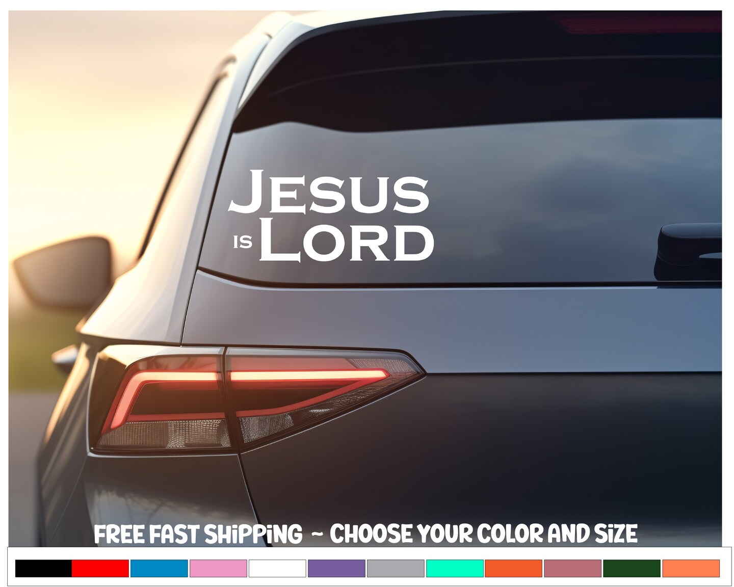 Jesus is Lord Christian Decal | Christian Window Decal | Christian ...