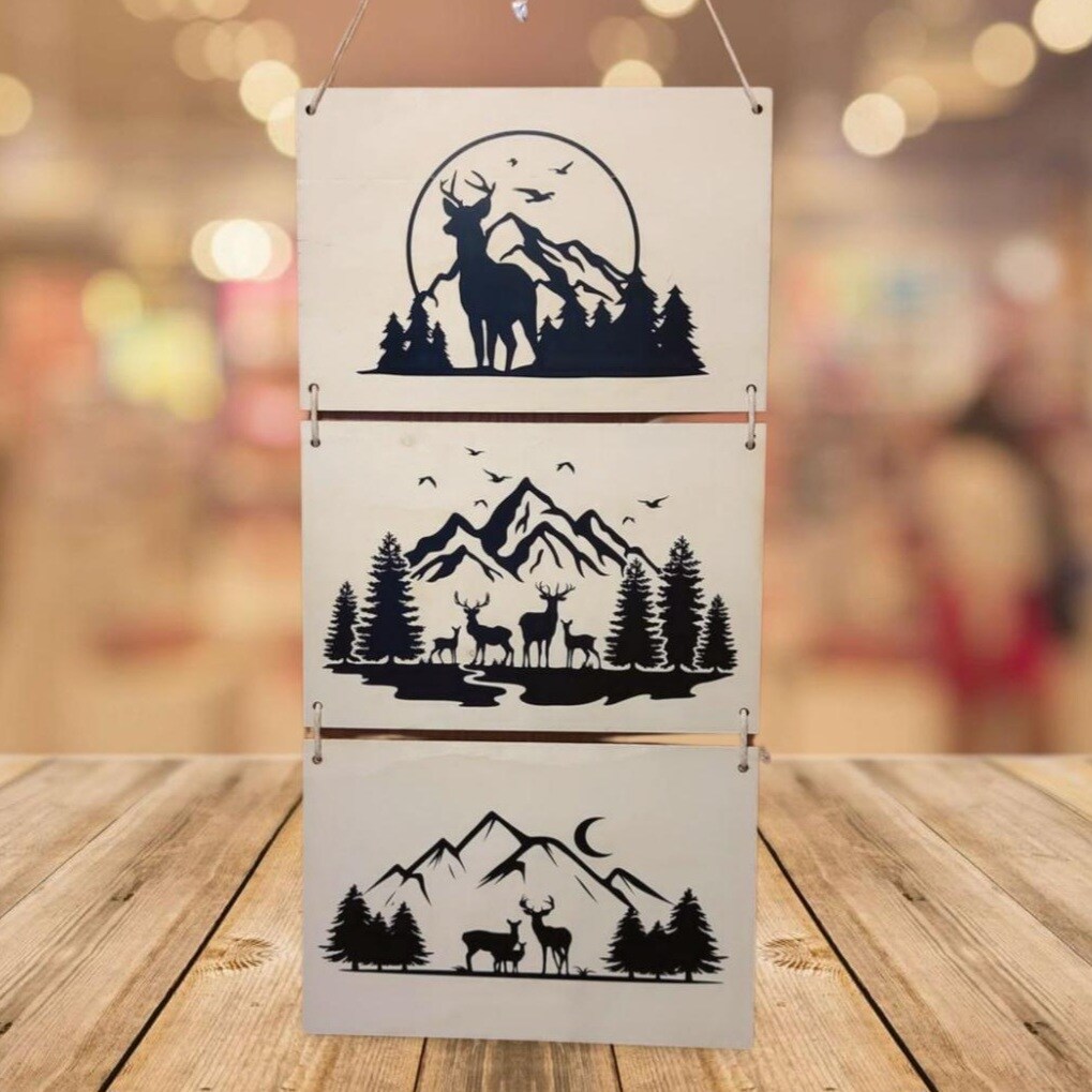 Wildlife 3 Board Hanging Signs | MakerPlace by Michaels