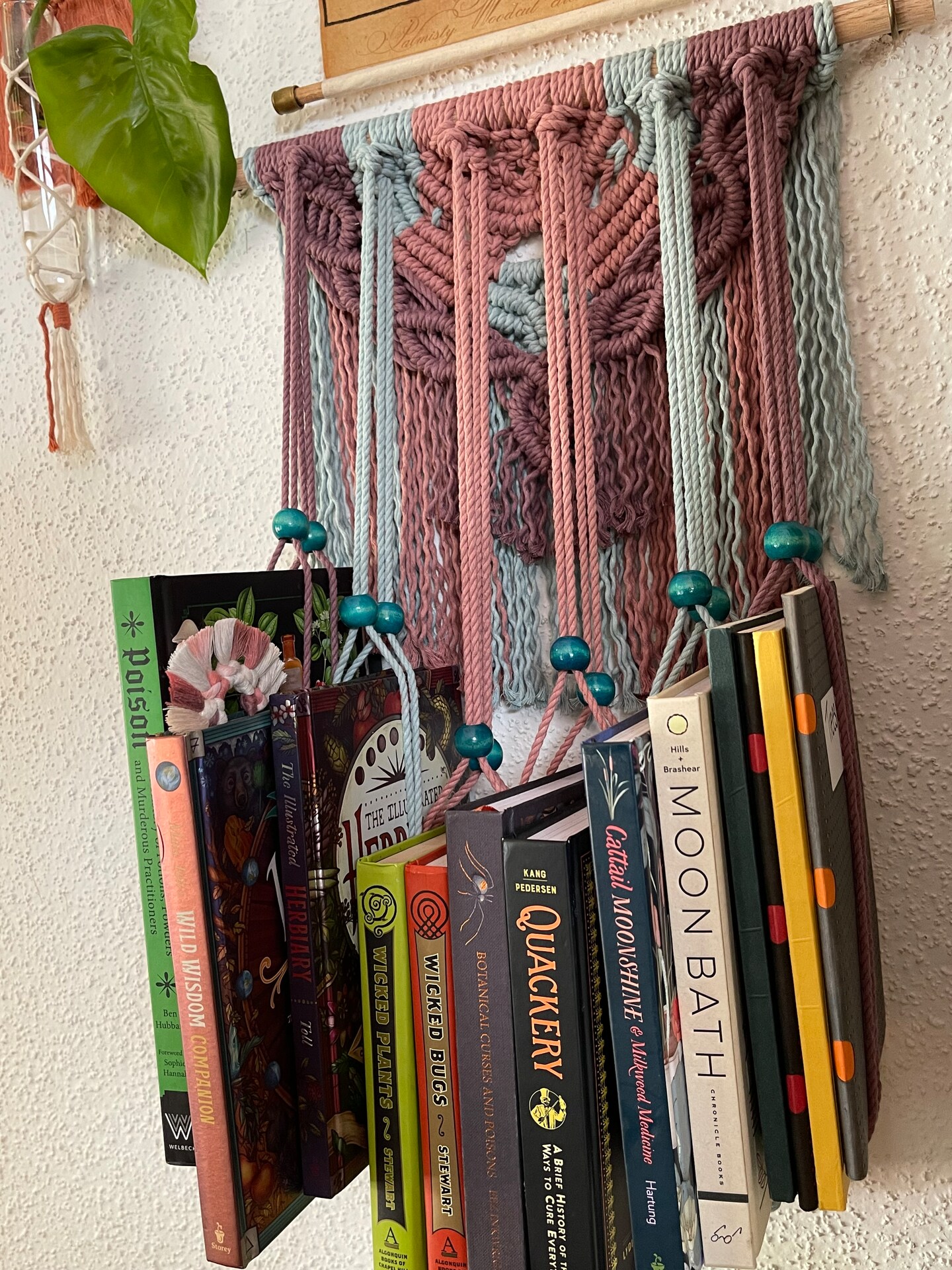 Hanging BookShelf, Book Holder, Book Hanger, BookShelf Perfect Gift ...