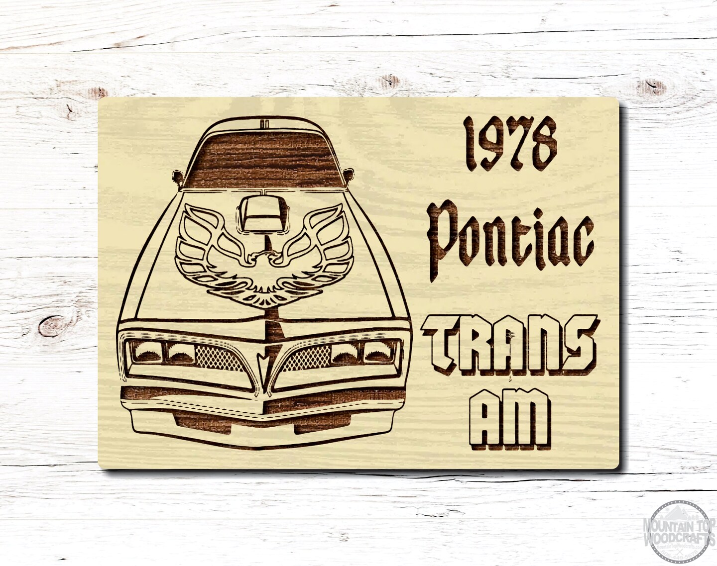 1978 Pontiac Firebird Trans Am Muscle Car Wooden Sign Plaque Laser ...