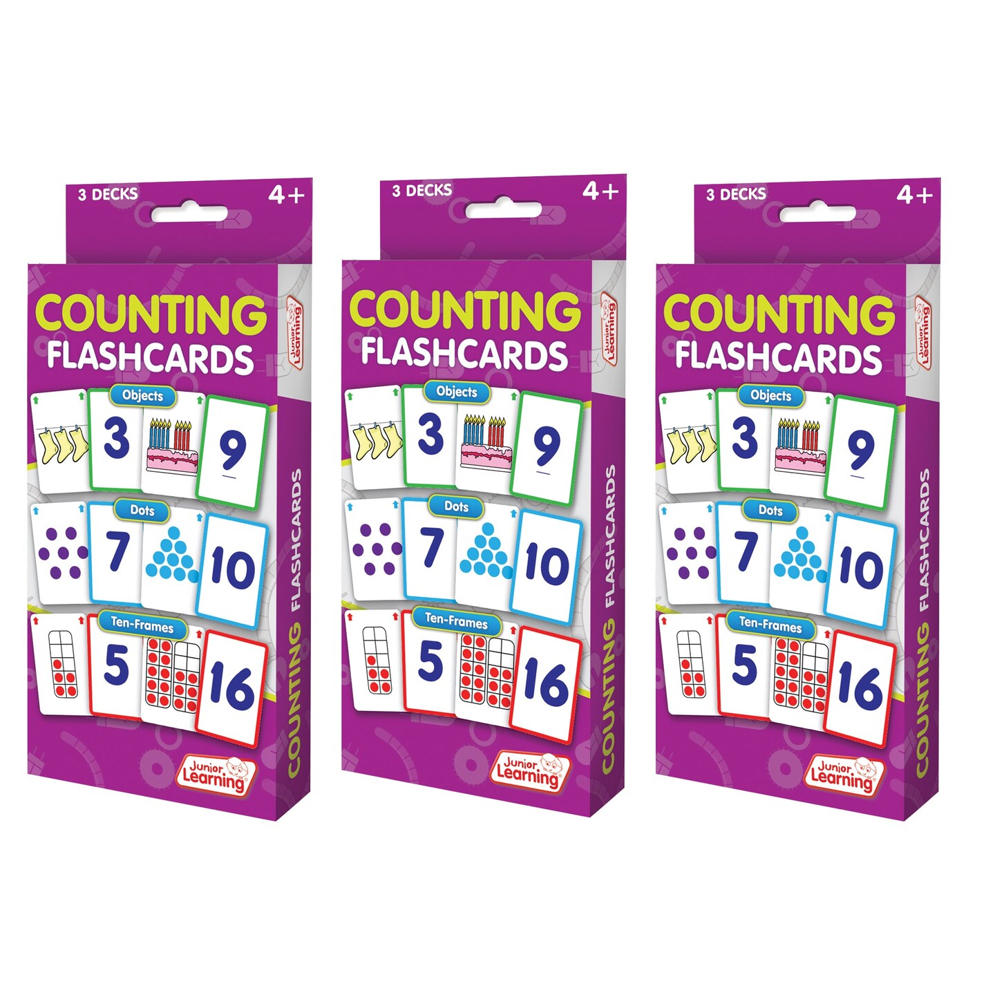 Counting Flashcards, 3 Sets Per Pack, 3 Packs | Michaels