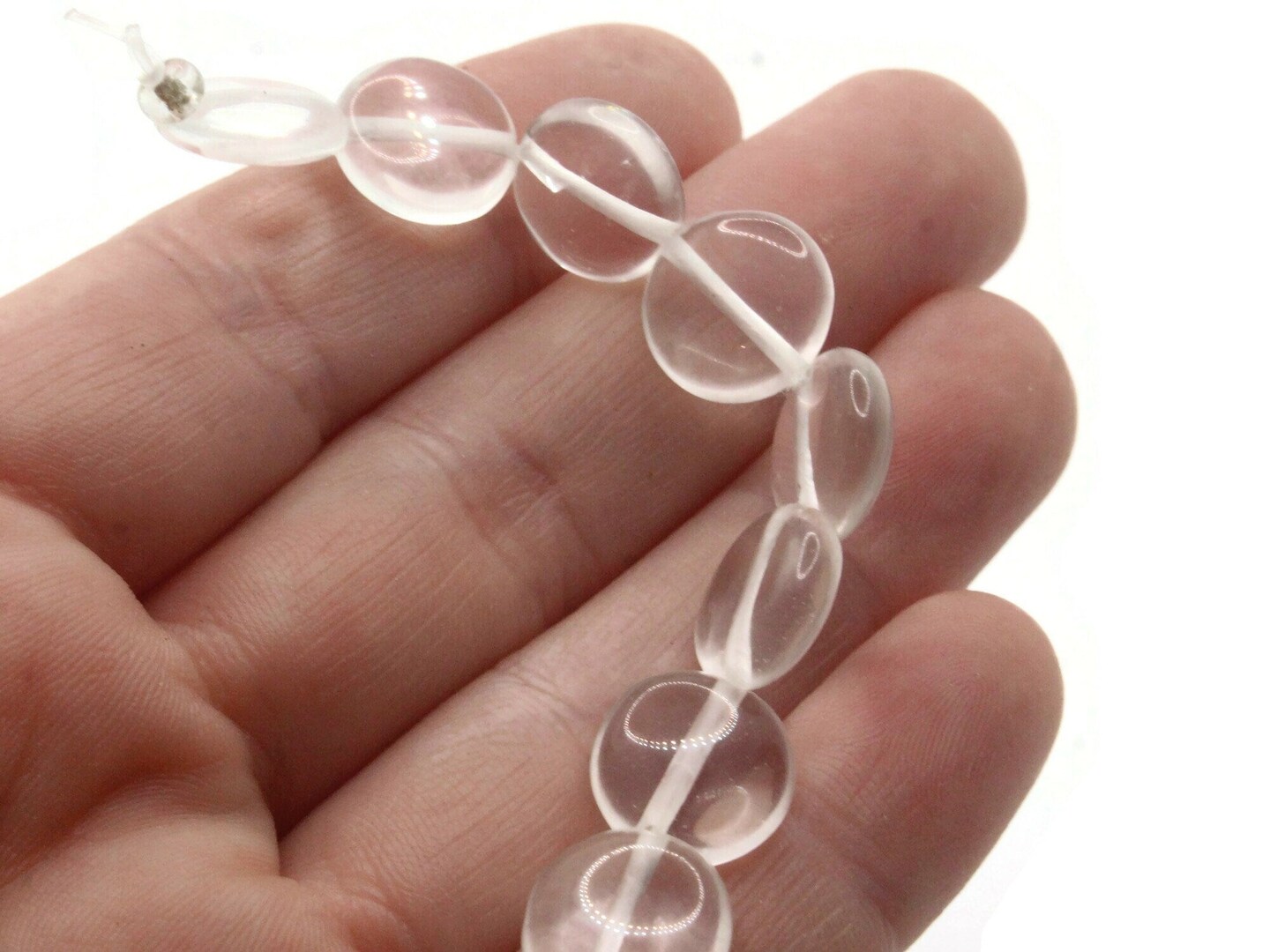 8 12mm Clear Glass Puffed Coin Beads | Michaels