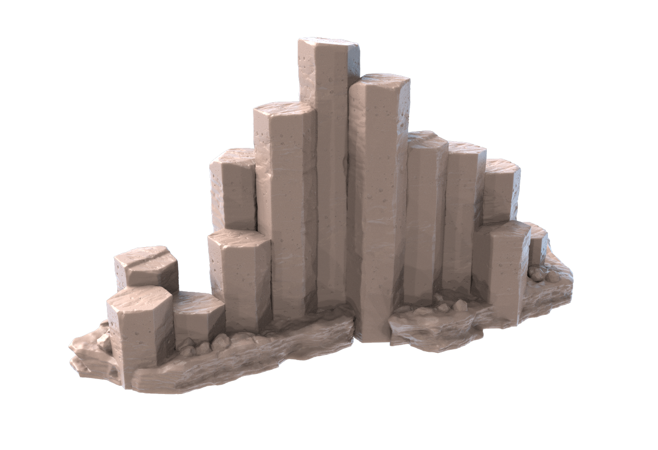 Basalt structure, V5 - Scatter Terrain from SRS Studio. Apx. 40mm tall ...