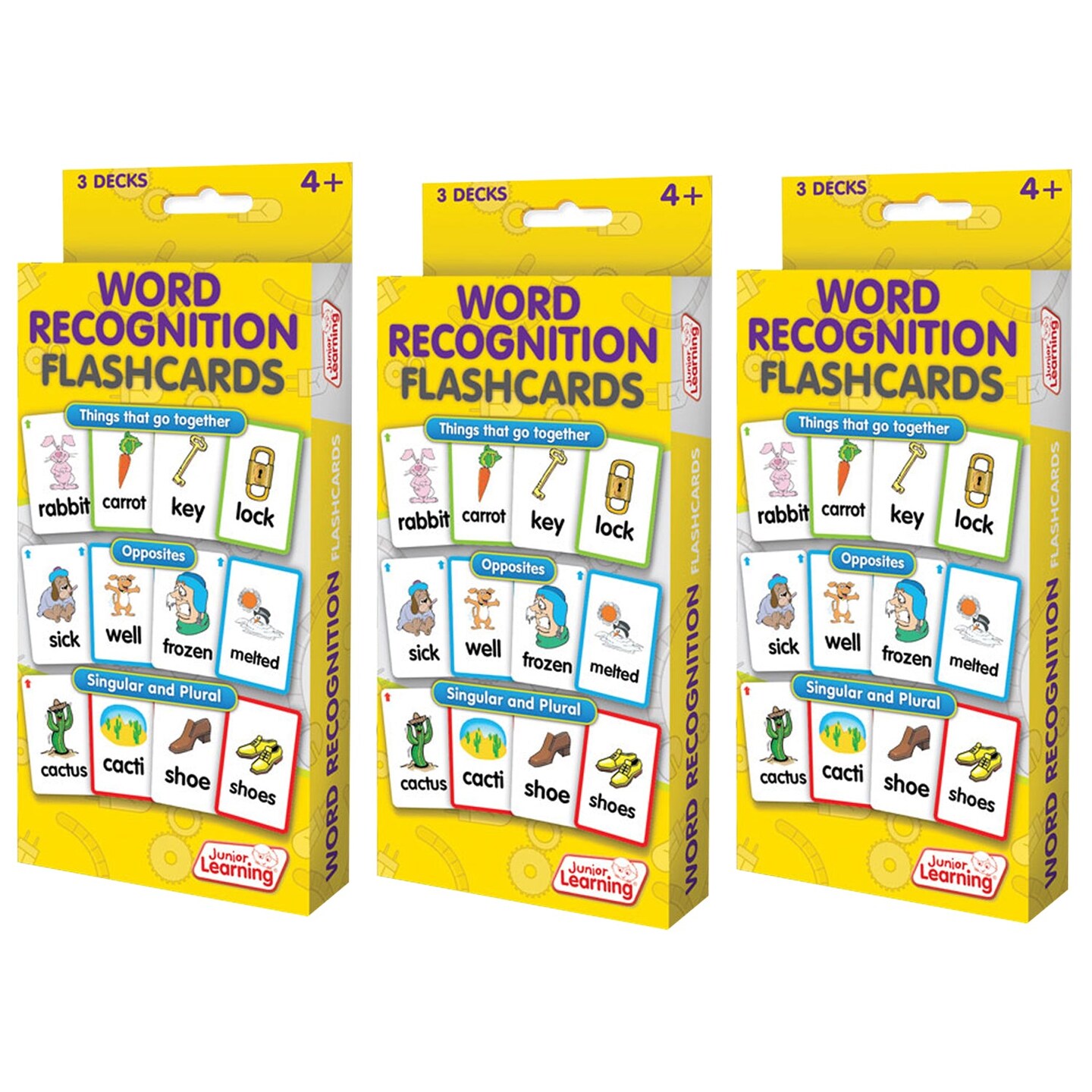 Word Recognition Flashcards, 3 Sets Per Pack, 3 Packs | Michaels