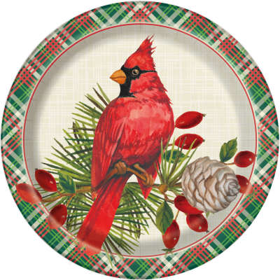 Red Cardinal Christmas Round 9" Dinner Plates, 8ct | Michaels