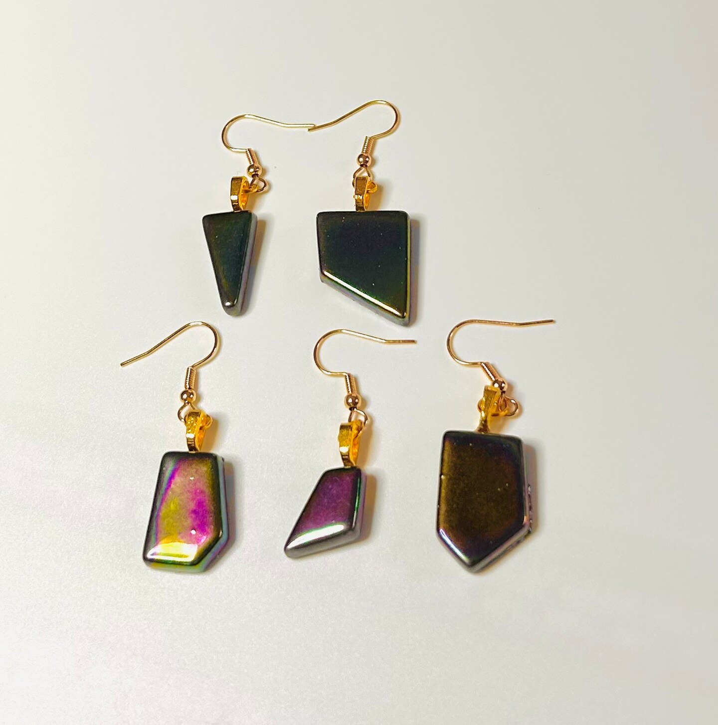 Iridescent Black Odd Shaped Tile Pieces | MakerPlace by Michaels