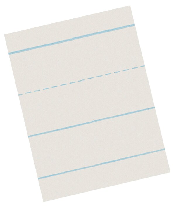 School Smart Picture Story Paper, 1 Inch Rule, 1/2 Inch Skip, 18 x 12 ...