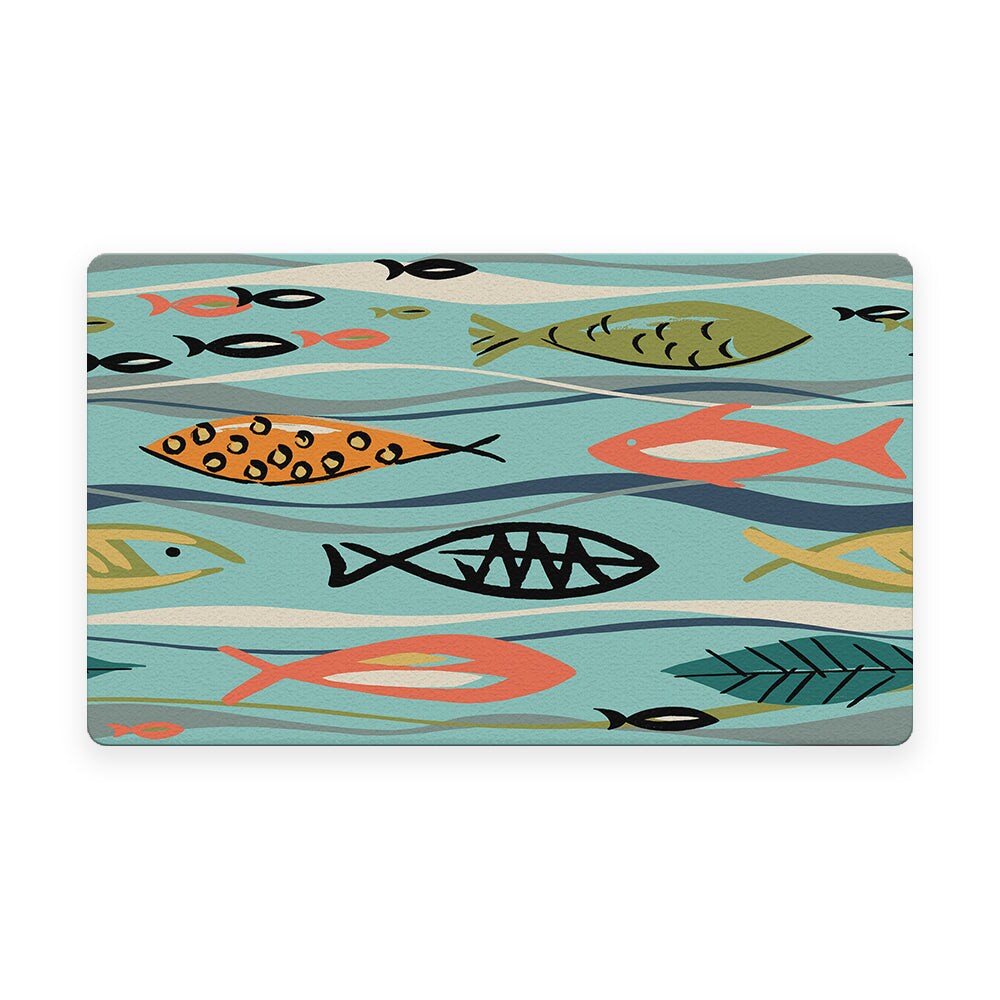 Frolicking Fish Door Mat (18 x 30") | Michaels