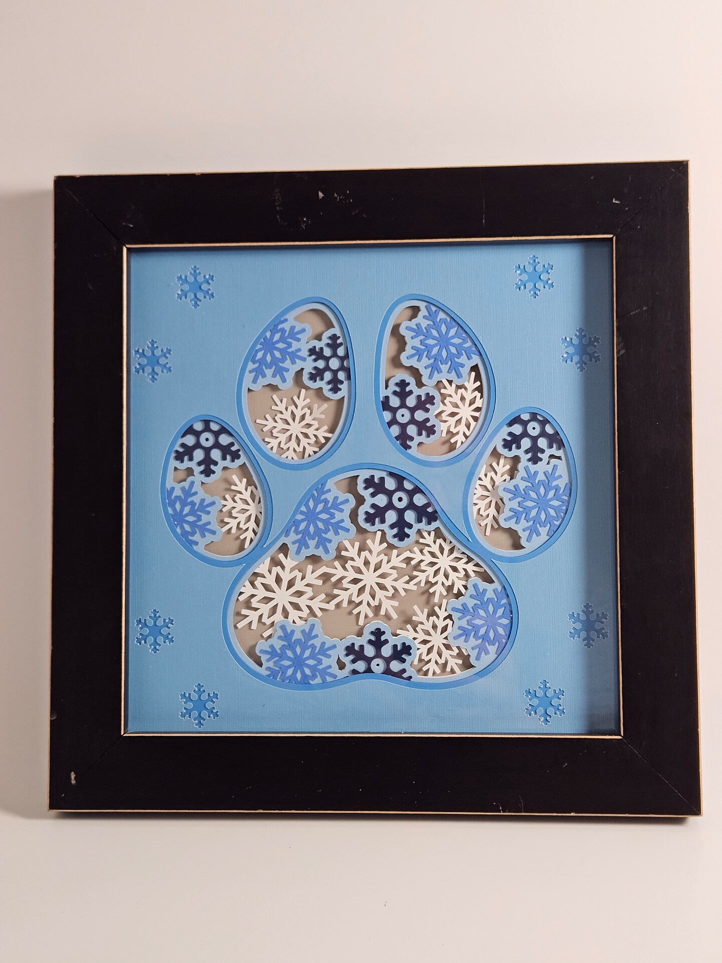 Paw Print Christmas Shadow Box | MakerPlace by Michaels