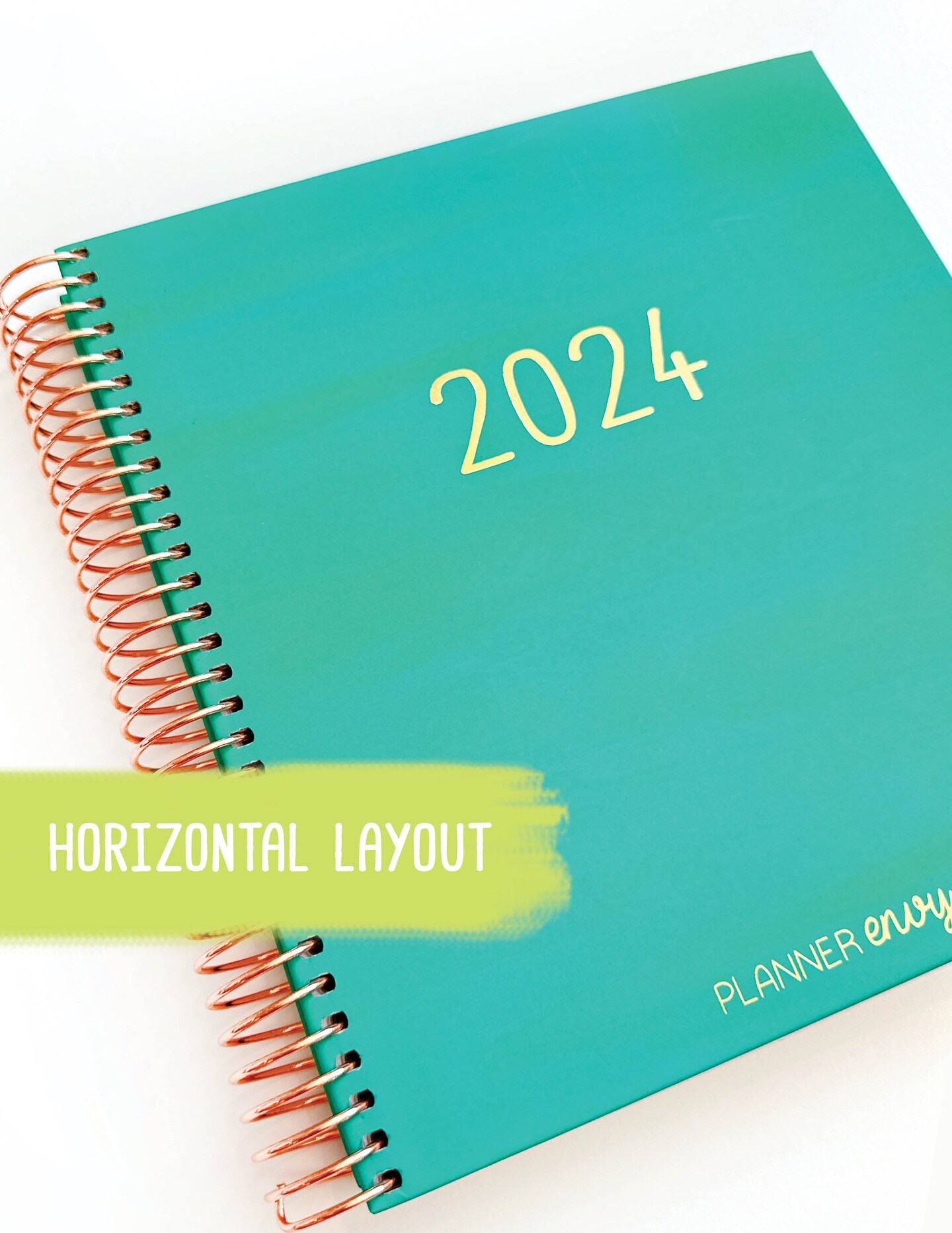 2024 Planner - Horizontal Layout - "Teal Strokes" (#012) | Michaels