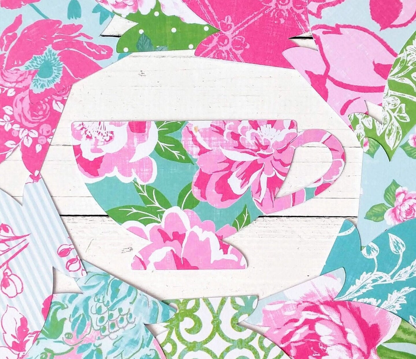 10 Floral Teacup Die Cuts, Tea Party Cutouts for Table Scatter, Banners ...