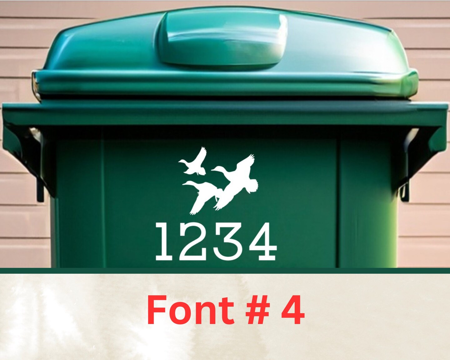 Garbage can decal, Ducks trash can sticker, Garbage Bin Labels, custom ...