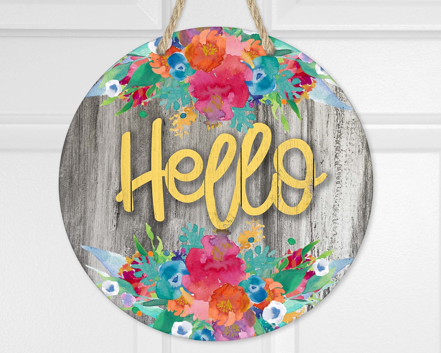 Hello Floral Door Hanger | MakerPlace by Michaels