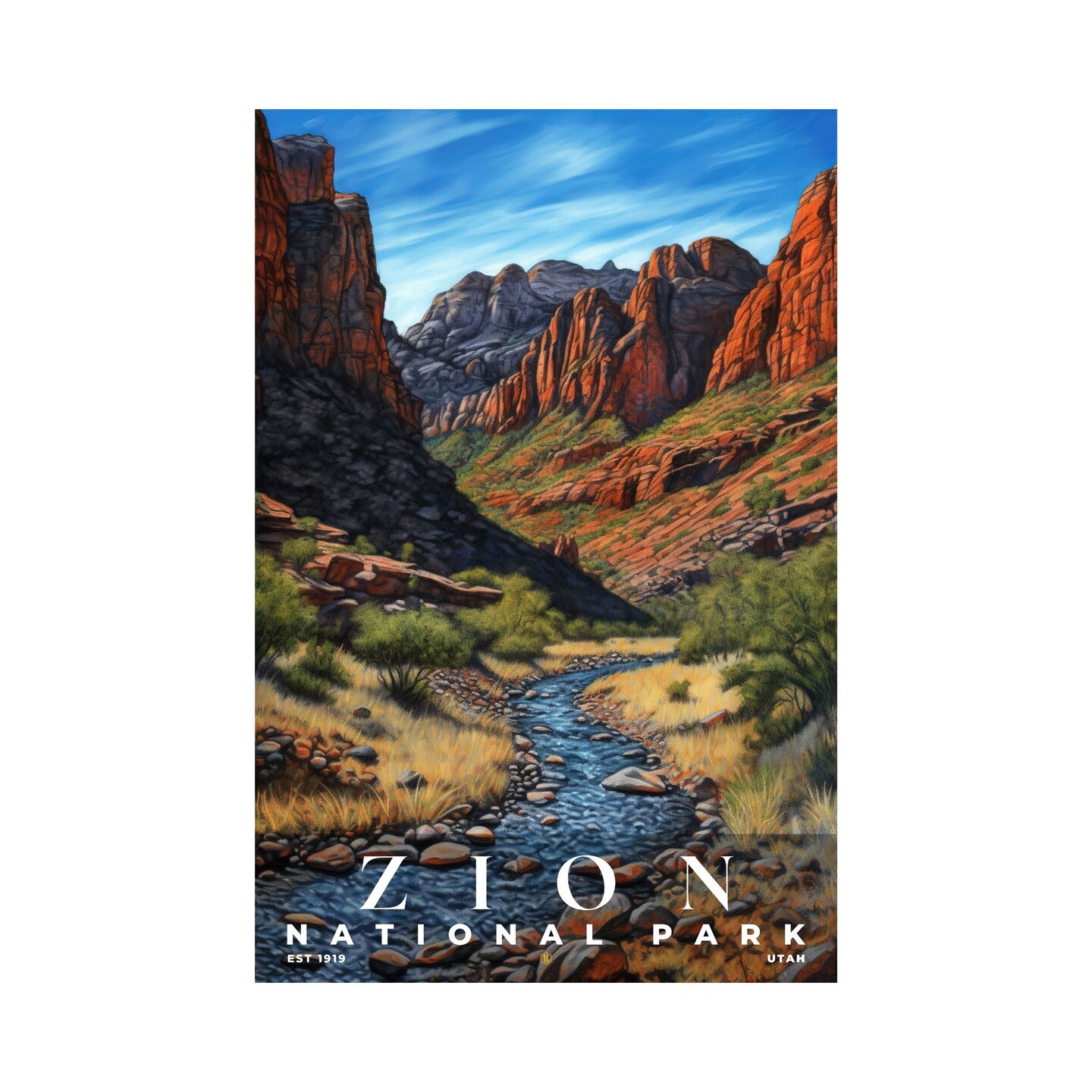Zion National Park Poster, Travel Art, Office Poster, Home Decor | S2 ...