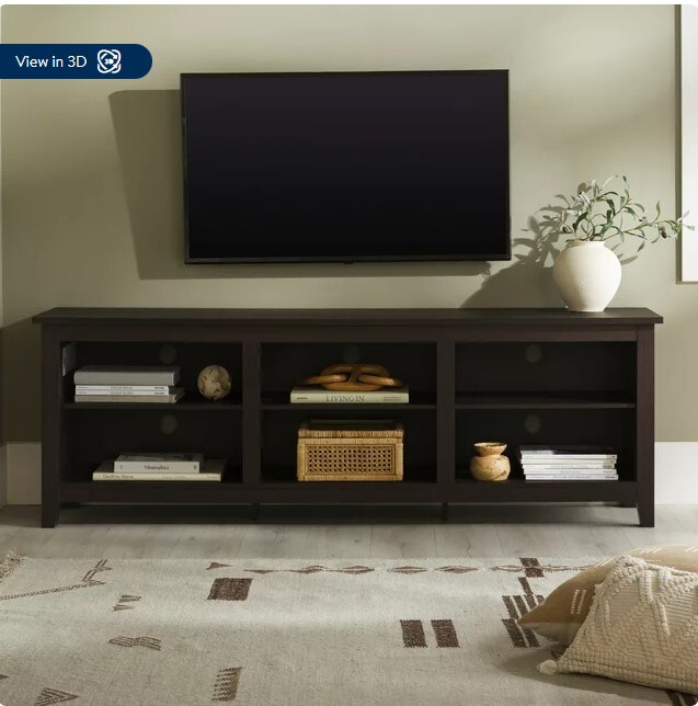 Espresso Open Storage TV Stand for TVs up to 80" | Michaels
