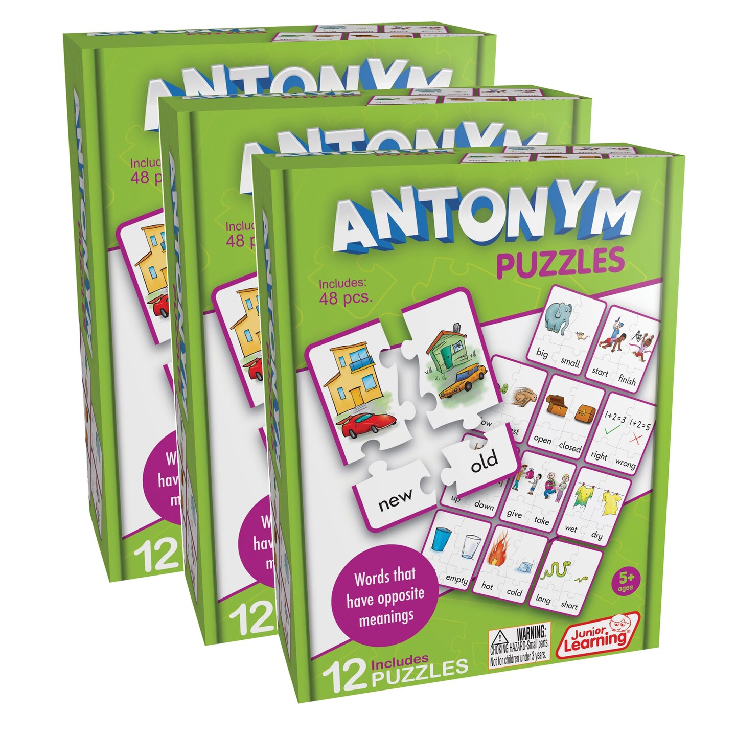 Antonym Puzzles, 12 Per Set, 3 Sets | Michaels