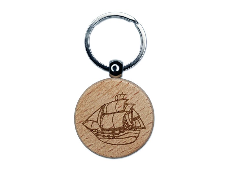 Old Timey Boat Ship Engraved Wood Round Keychain Tag Charm Michaels old-timey-boat-ship-engraved-wood-round-keychain-tag-charm-michaels