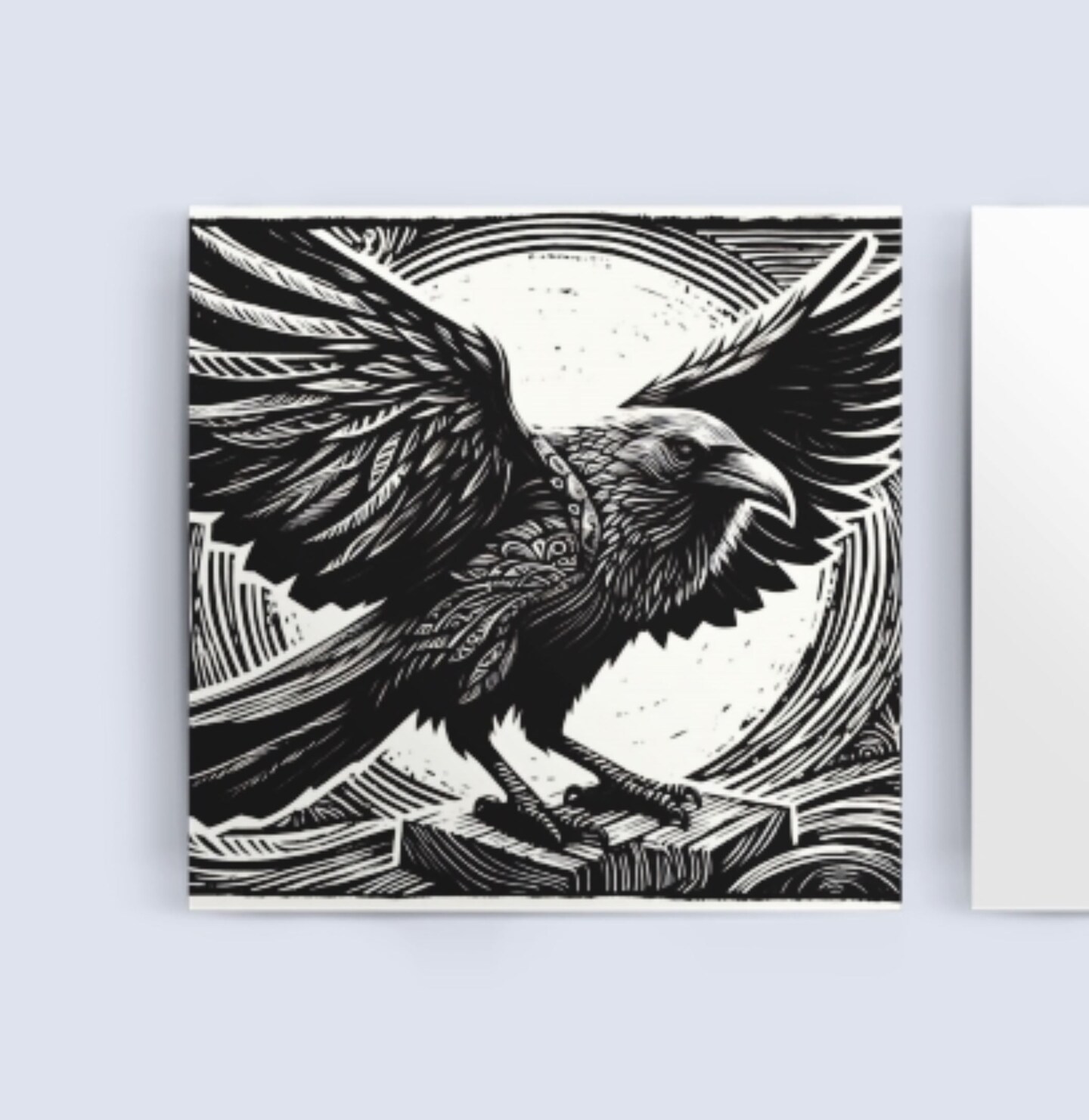 Raven Cards, Birthday Greeting Cards, Invitation Cards, Blank Art Cards ...