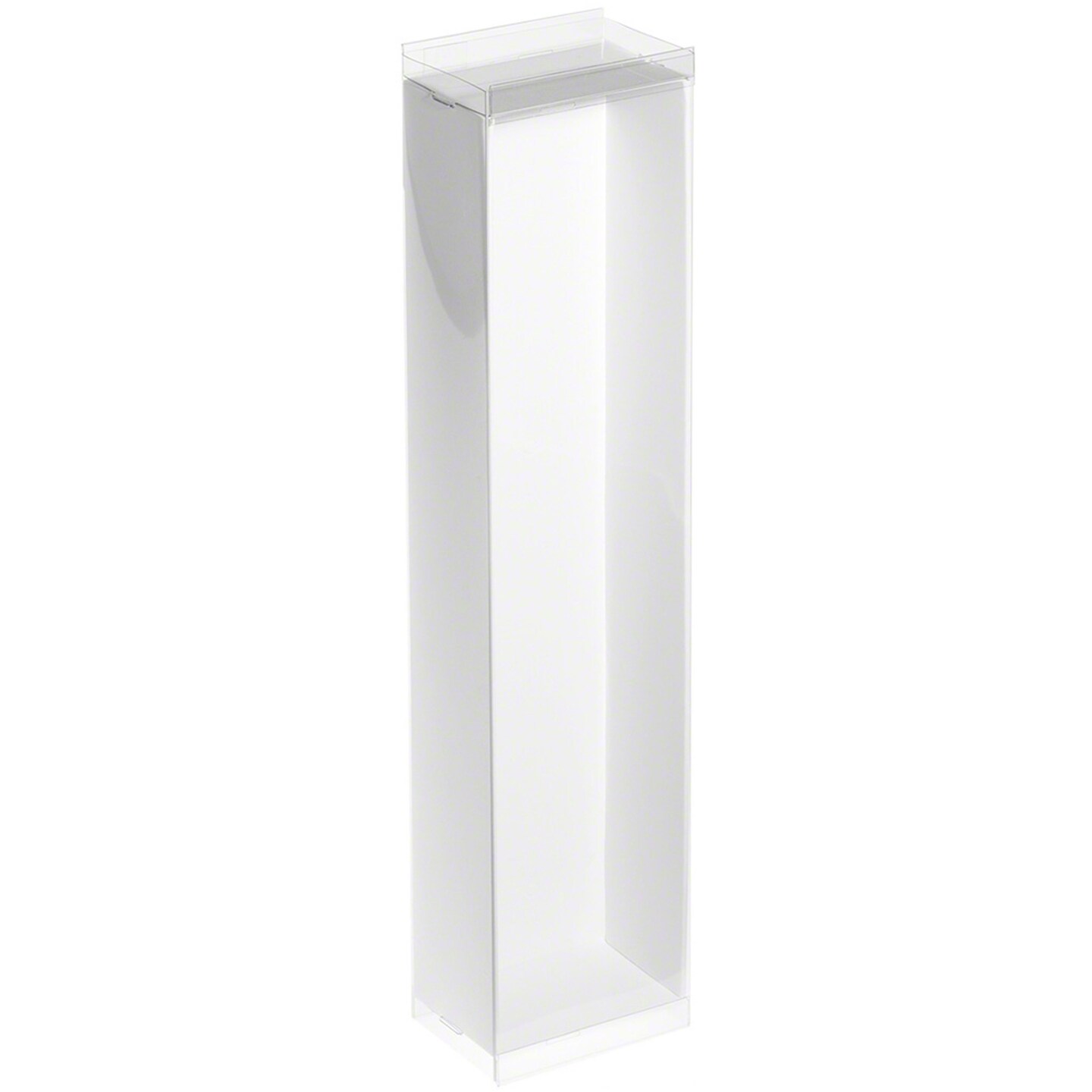 DollSafe Clear Folding Display Box with White Liners and White Elastic ...