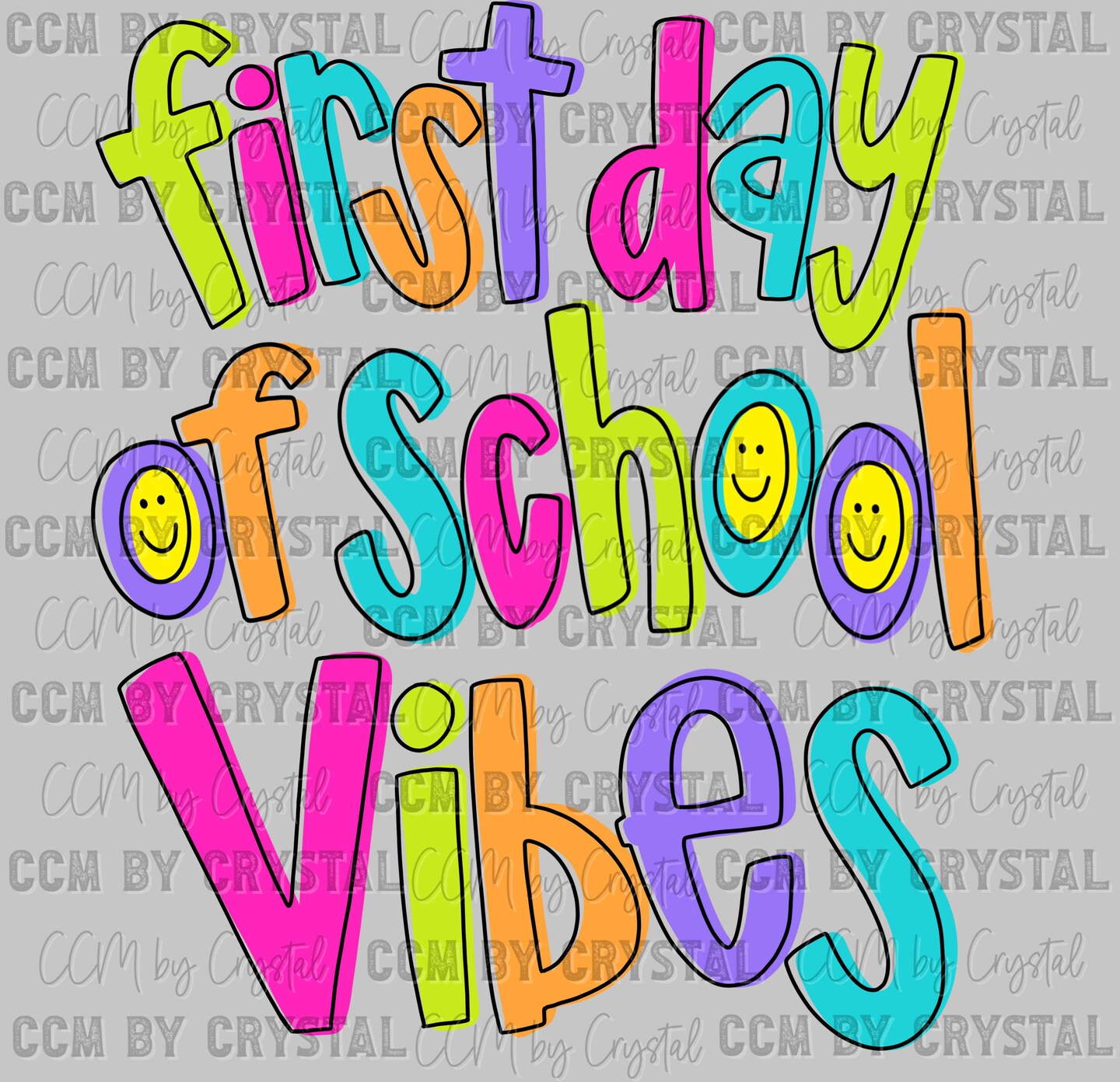 First Day of School Vibes Ready to Press Transfer DTF Transfer ...