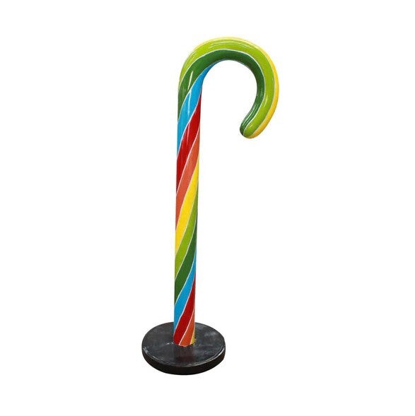 Large Rainbow Candy Cane Over Sized Statue | Michaels