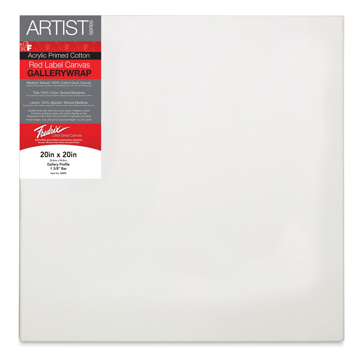 Fredrix Profile Cotton Canvas - 20" x 20", Gallerywrap | Michaels