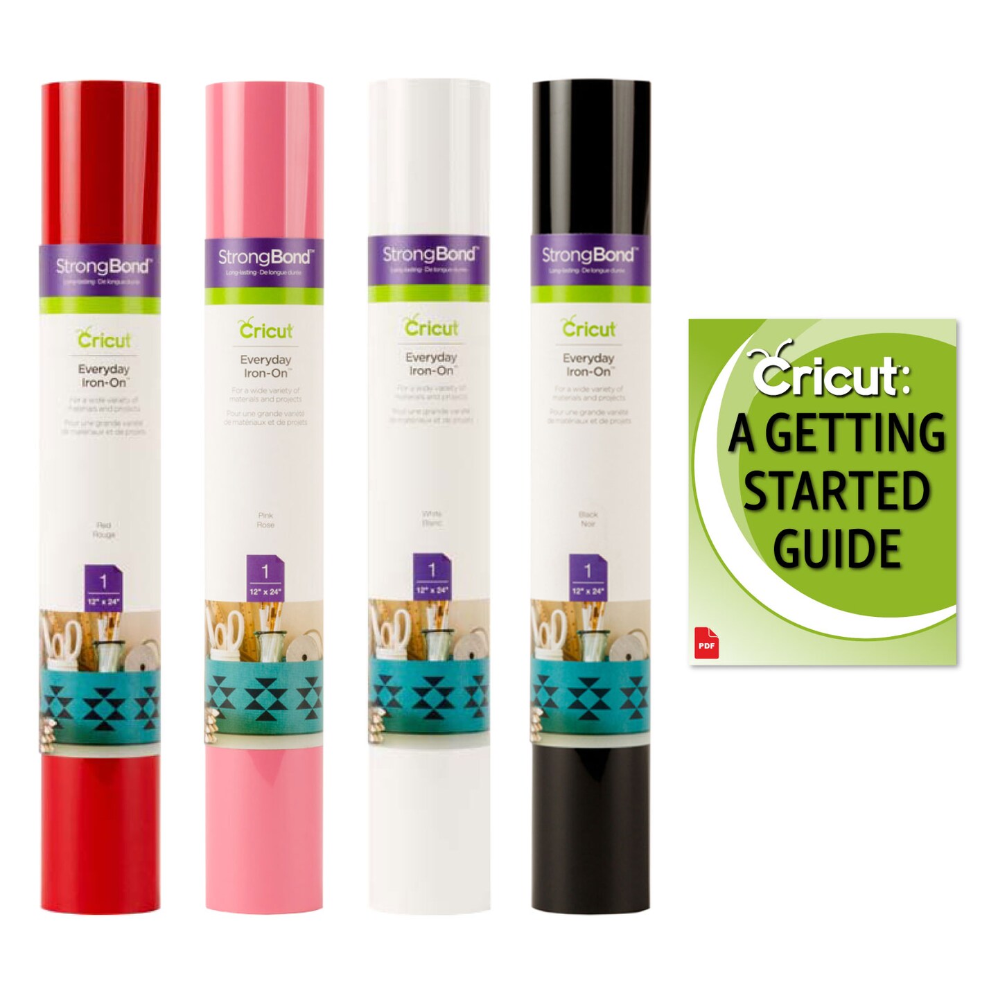 Cricut Everyday Strongbond HTV Iron On Rolls Bundle, 12x24 Valentines ...