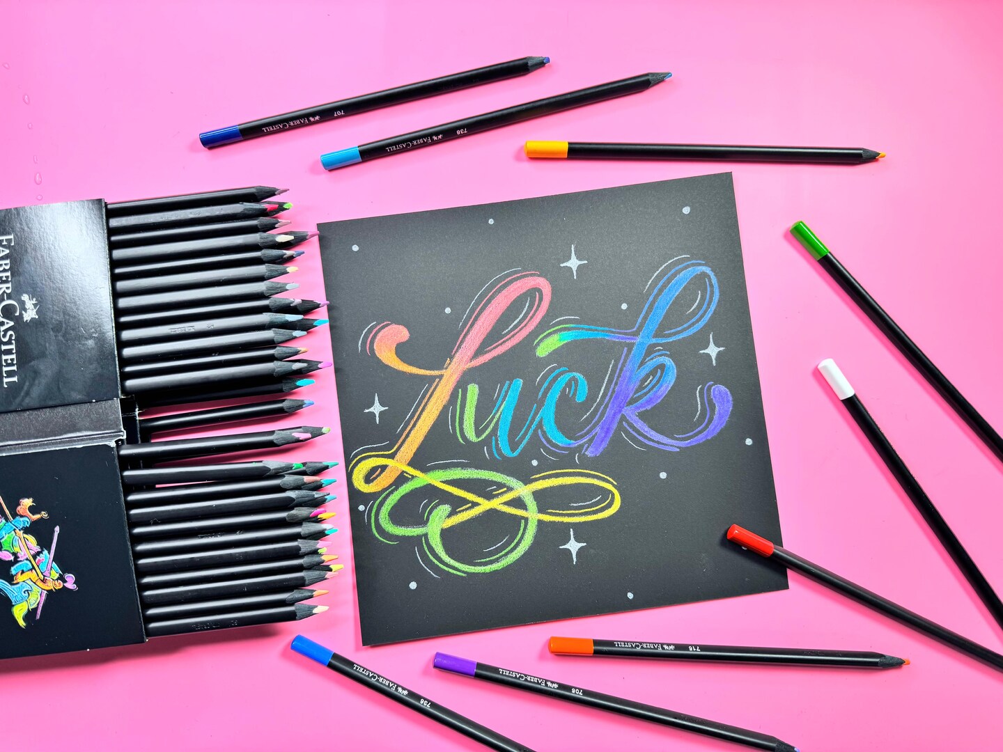 Rainbow Hand Lettering with Faber-Castell Black Edition Pencils ...