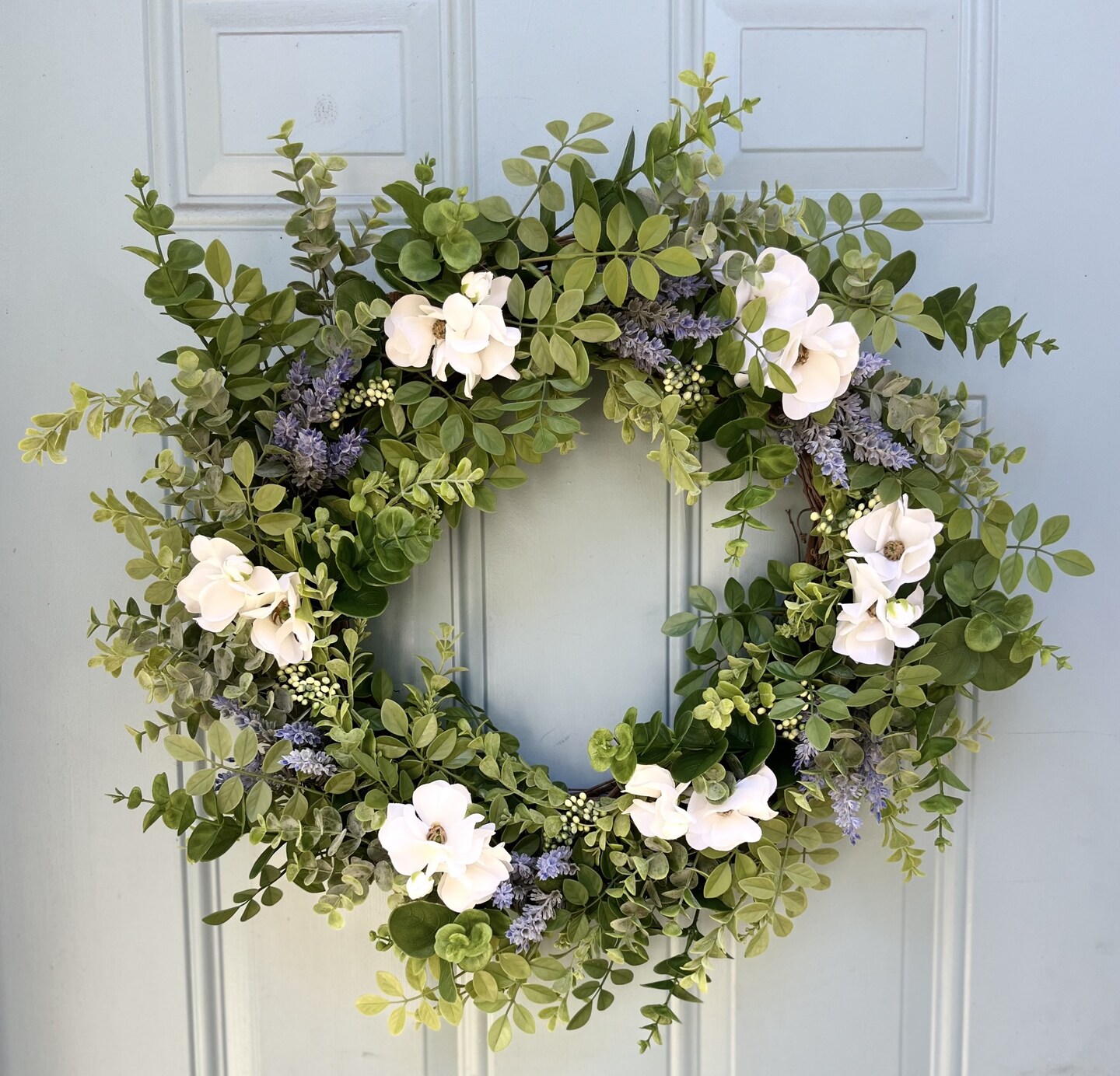 Spring Wreath, Round Wreath, Front Door Wreath, Grapevine Wreath ...